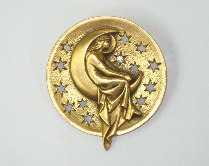 Alva Museum Replicas DIANA GODDESS of the MOON Brooch; Vintage Signed ...
