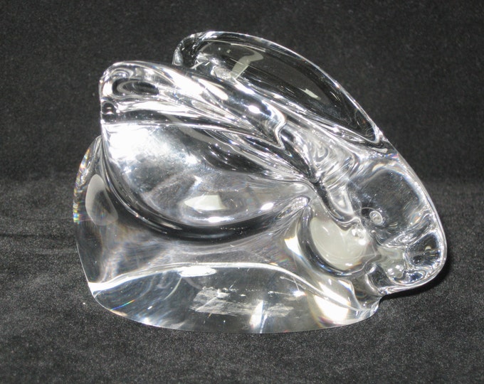 Orrefors Sweden Crystal Rabbit Paperweight Figurine Olle Alberius ...