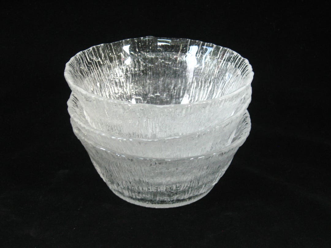 Set 3 Iittala Finland SOLARIS Glass Dessert / Berry Bowls 4.5" by Tapio ...