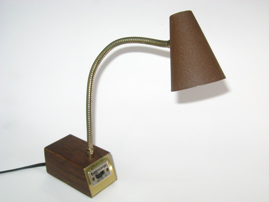 Tensor STUDENT Model 7200 Desk Lamp Hi-lo Intensity Goose Neck W/ Faux ...