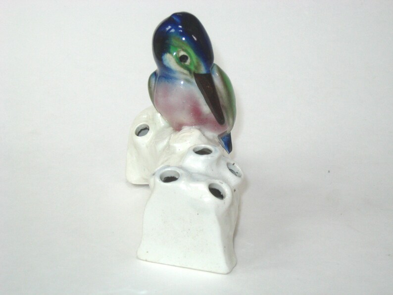 Antique Goebel Porcelain 1920s Art Deco Flower Frog/arranger Bird on a ...