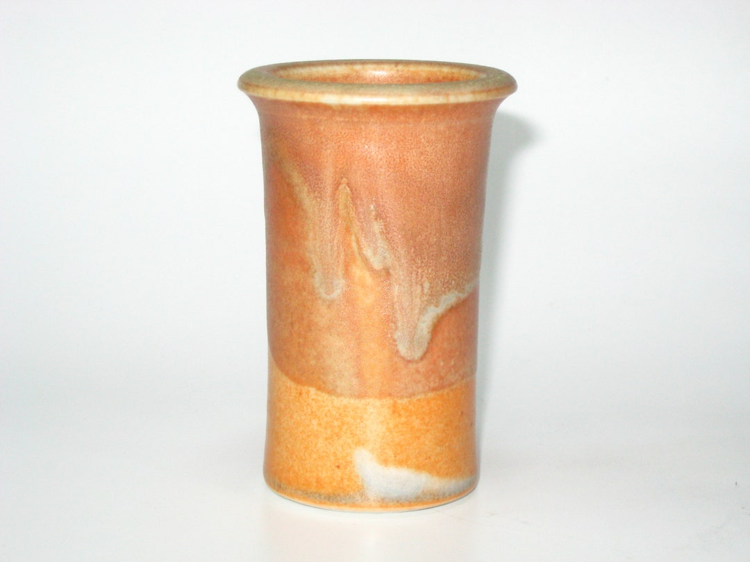 DAVID SHANER Studio Art Pottery Small Cylinder Bud Vase Vintage Listed ...