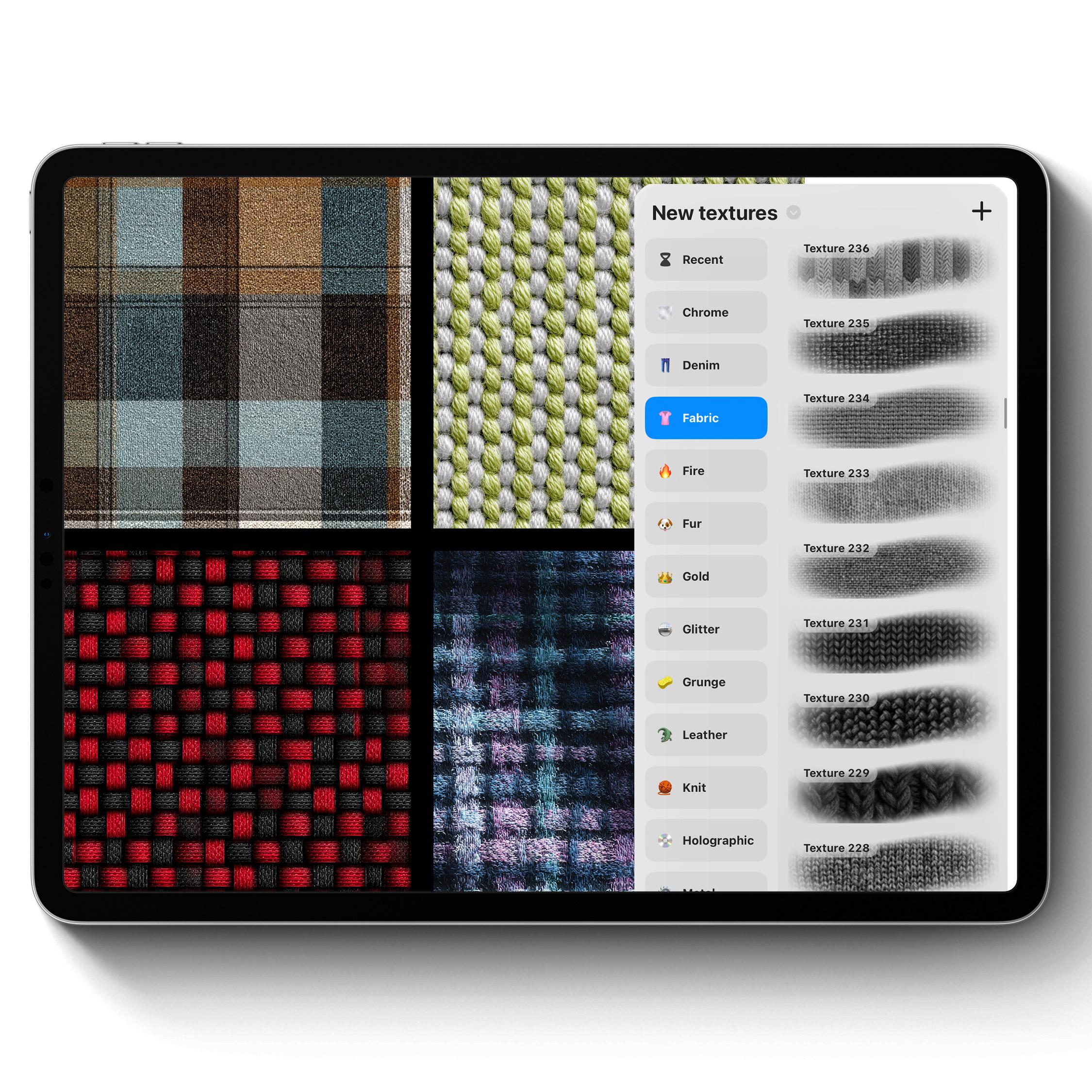 300 Fabric Texture Brushes for Procreate – Realistic Textile, Denim and ...