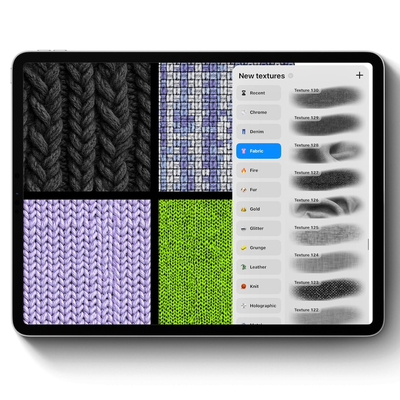 300 Fabric Texture Brushes for Procreate – Realistic Textile, Denim and ...