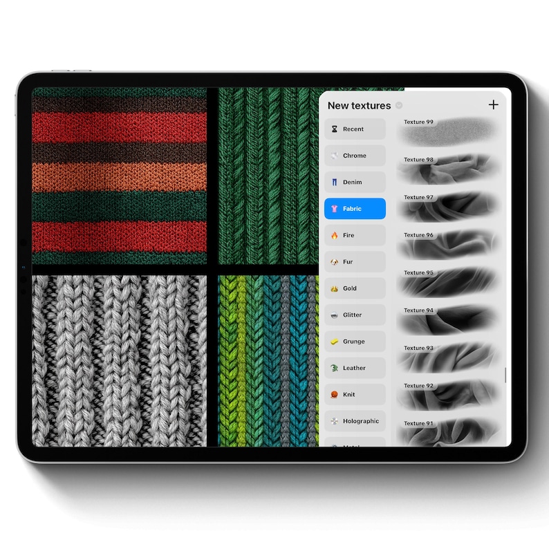 300 Fabric Texture Brushes for Procreate – Realistic Textile, Denim and ...
