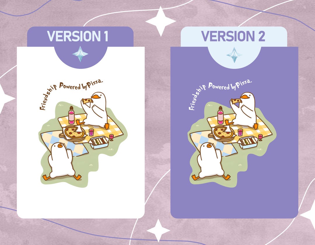 Friendship Powered by Pizza PNG, Cute Goose Friends, Funny Goose ...