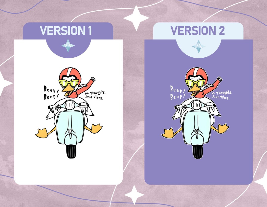 Beep Beep Duck Scooter PNG, No Thoughts Just Vibes Meme, Funny Duck Art ...