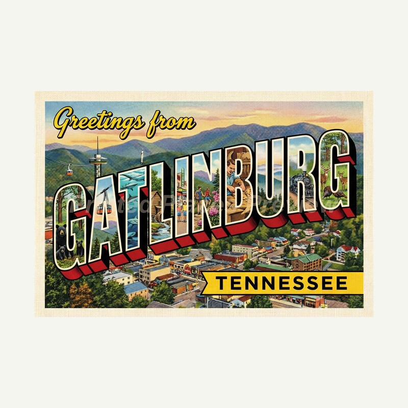 Gatlinburg Tn Postcard - Etsy