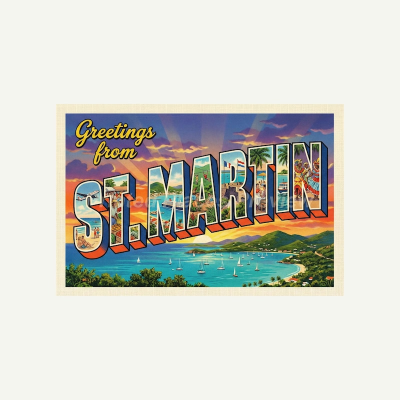 St Martin Postcards - Etsy