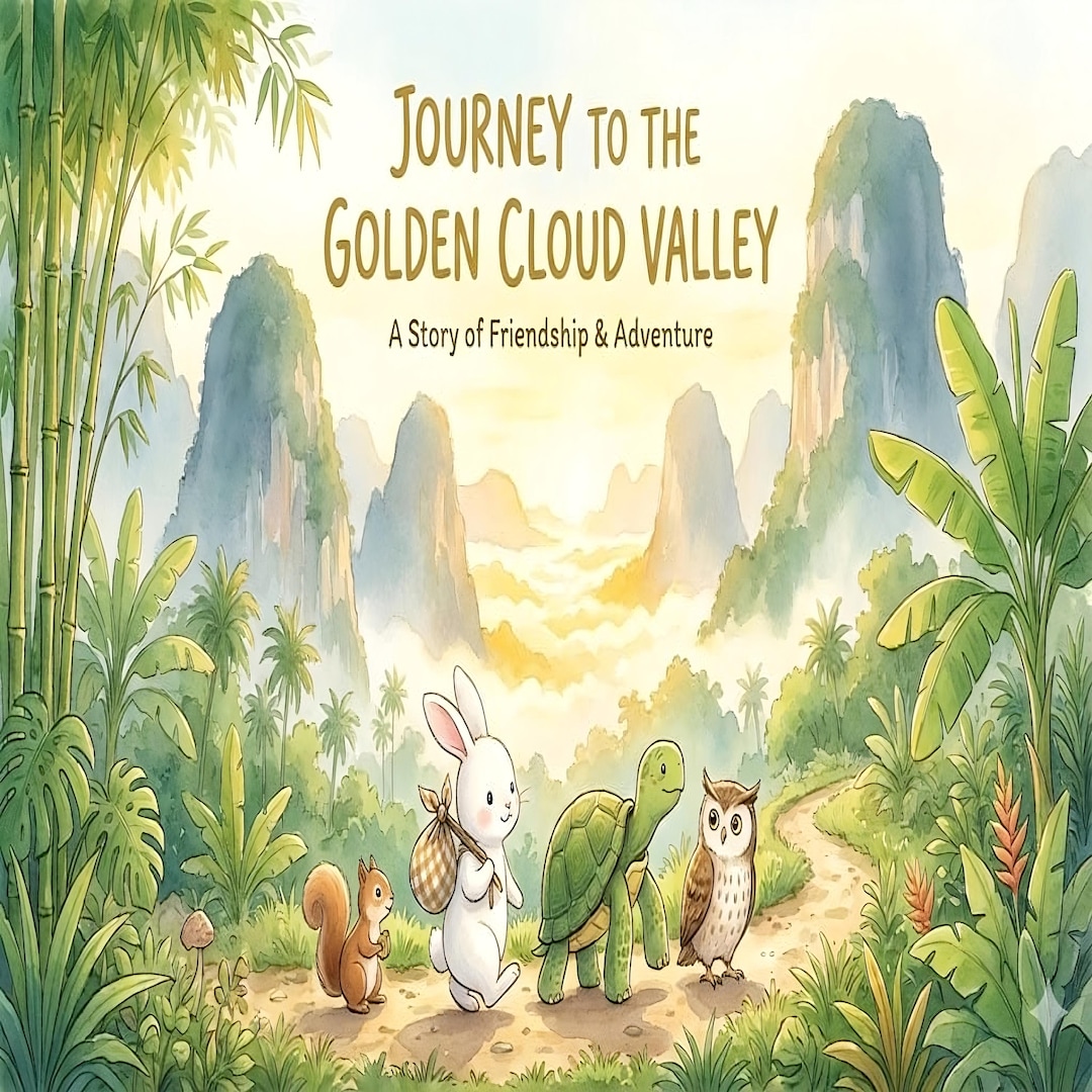 Journey to the Golden Cloud Valley | Illustrated Children's Book | Thai ...
