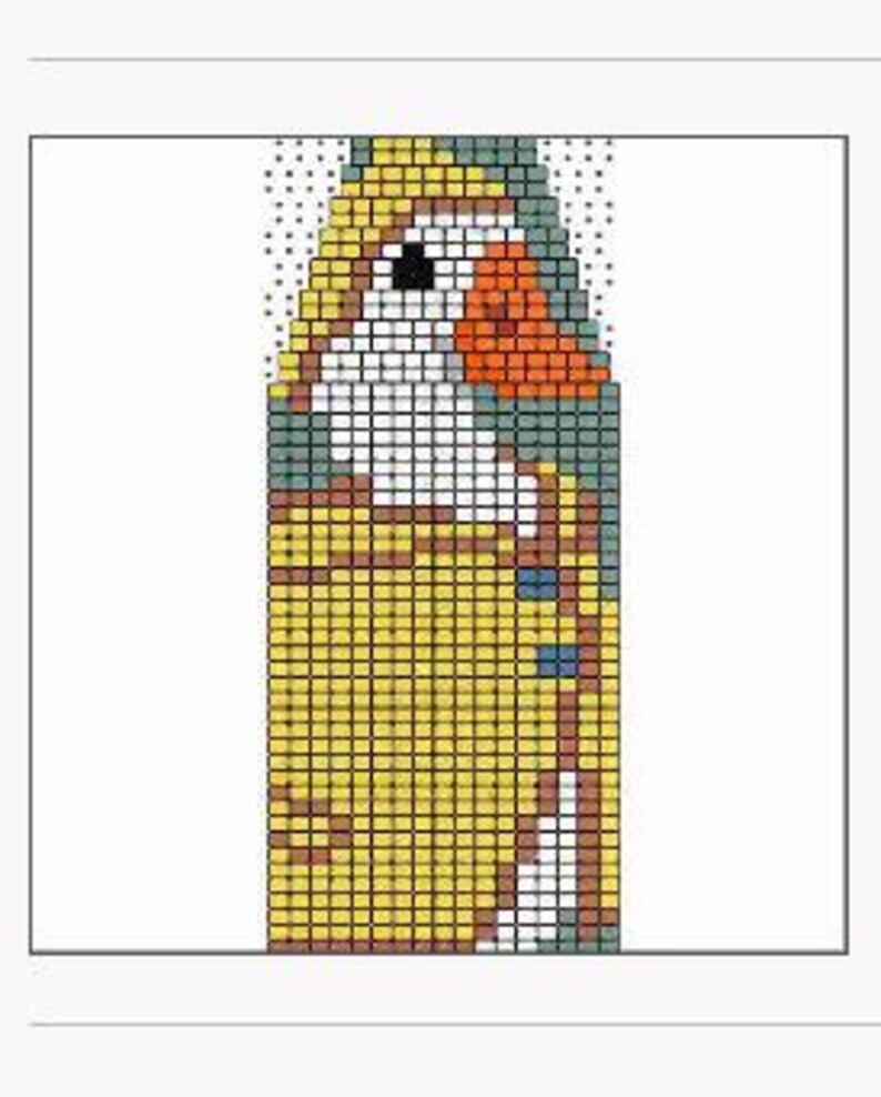 Porch Goose in Raincoat and Hat Earring Pattern - Brick Stitch With ...