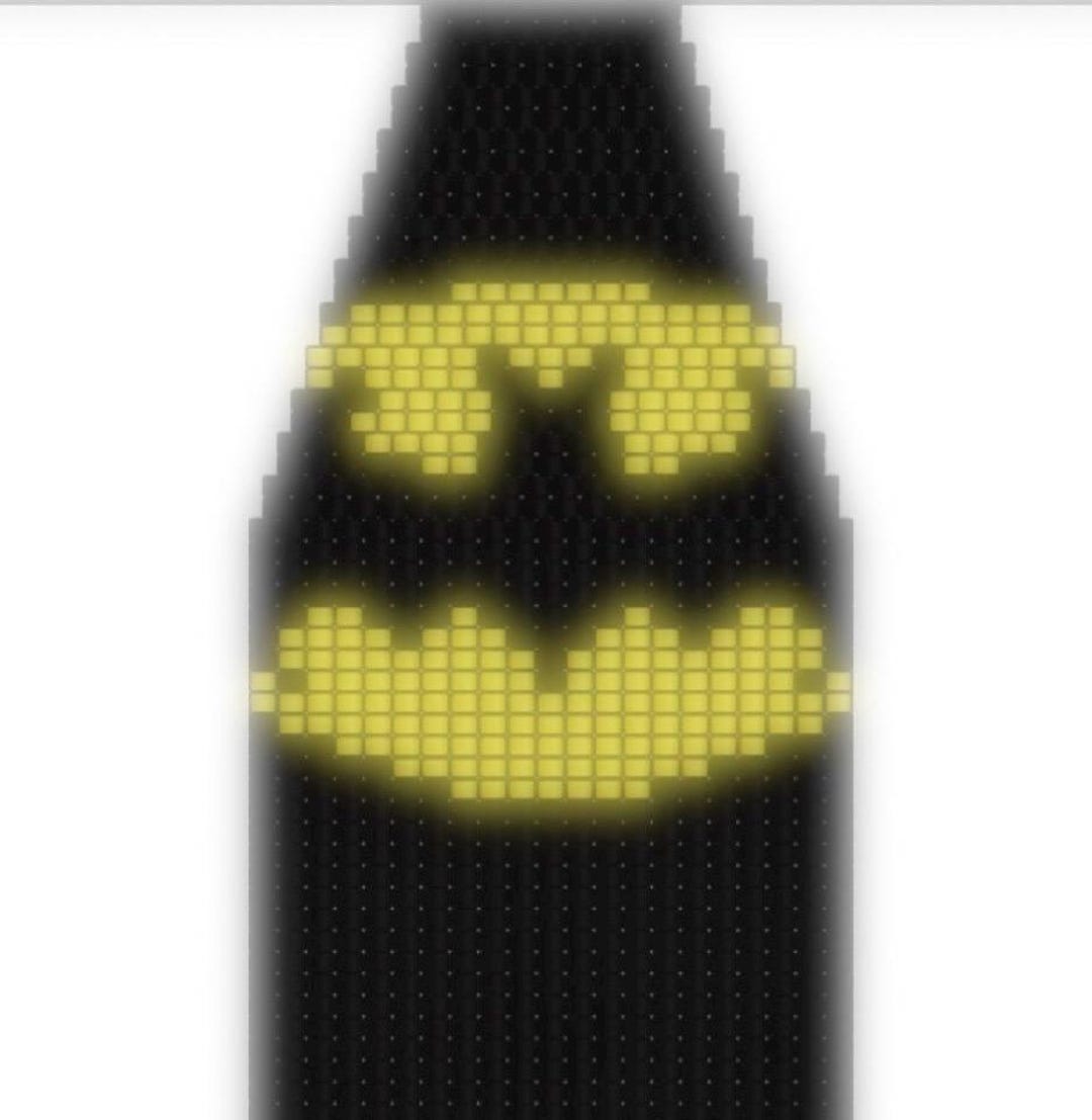 Batman Beaded Earring Pattern for Brick Stitch With Fringe Seed Beads ...