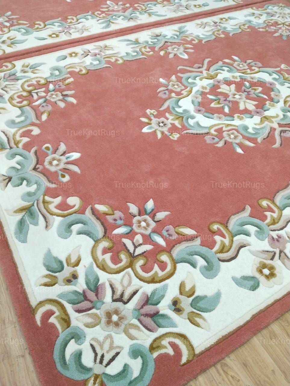Hand Tufted Abushan Wool Rug, Floral Oriental Area Rug, Traditional ...