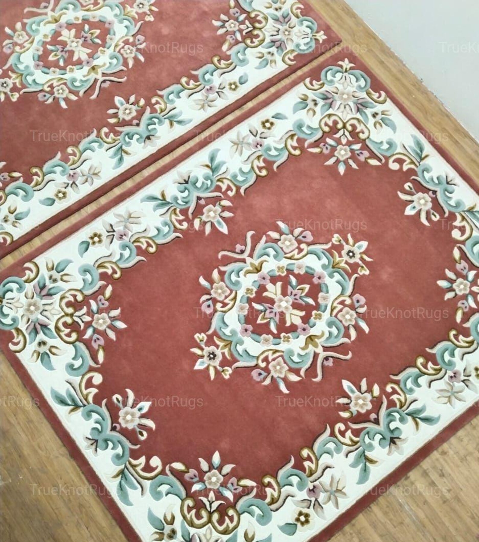 Hand Tufted Abushan Wool Rug, Floral Oriental Area Rug, Traditional ...