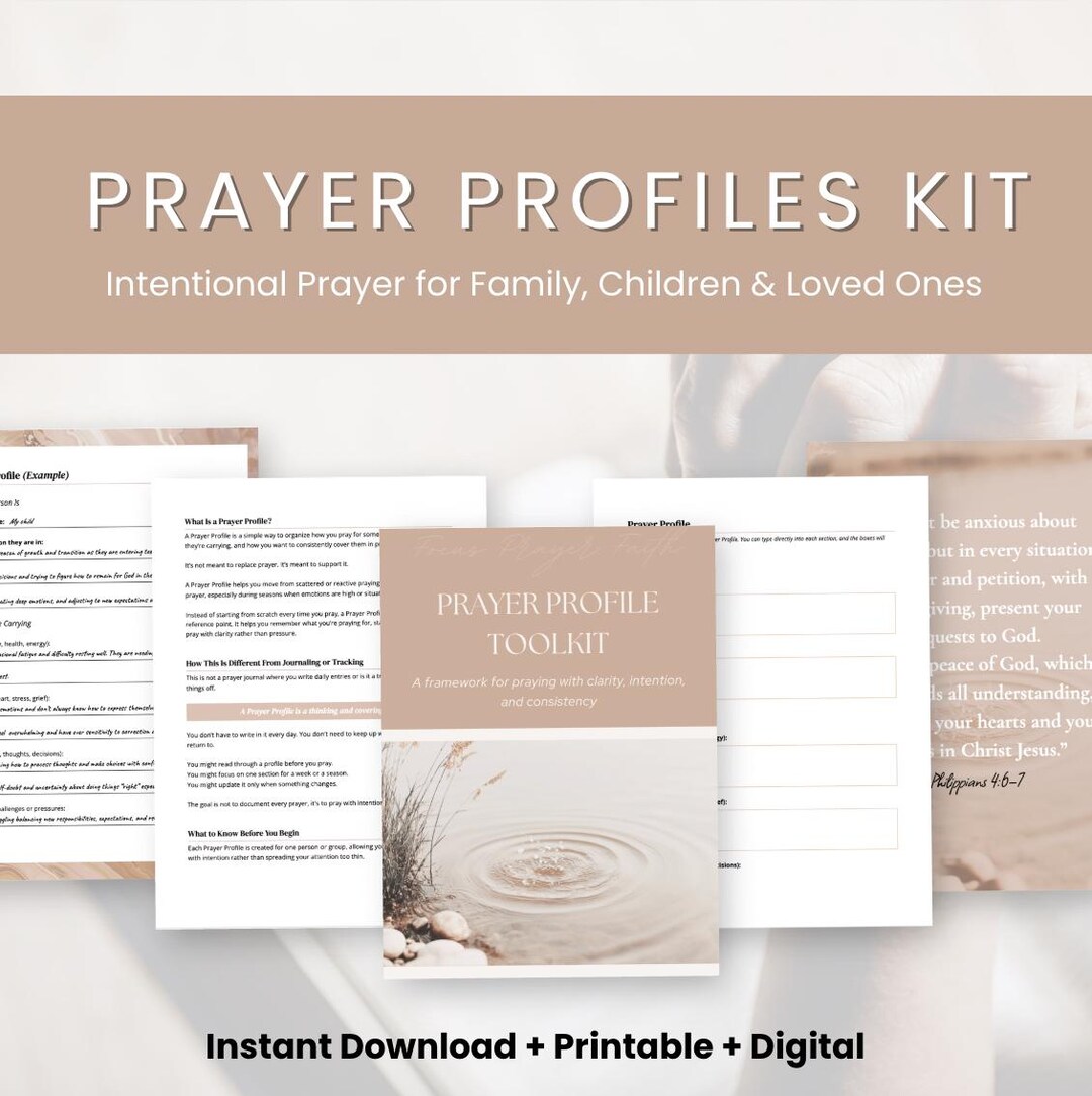 Prayer Profiles Toolkit | Christian Praying Template | Intentional ...