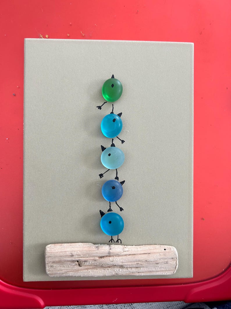 Birds of a Feather Stacked - Sea Glass - Etsy