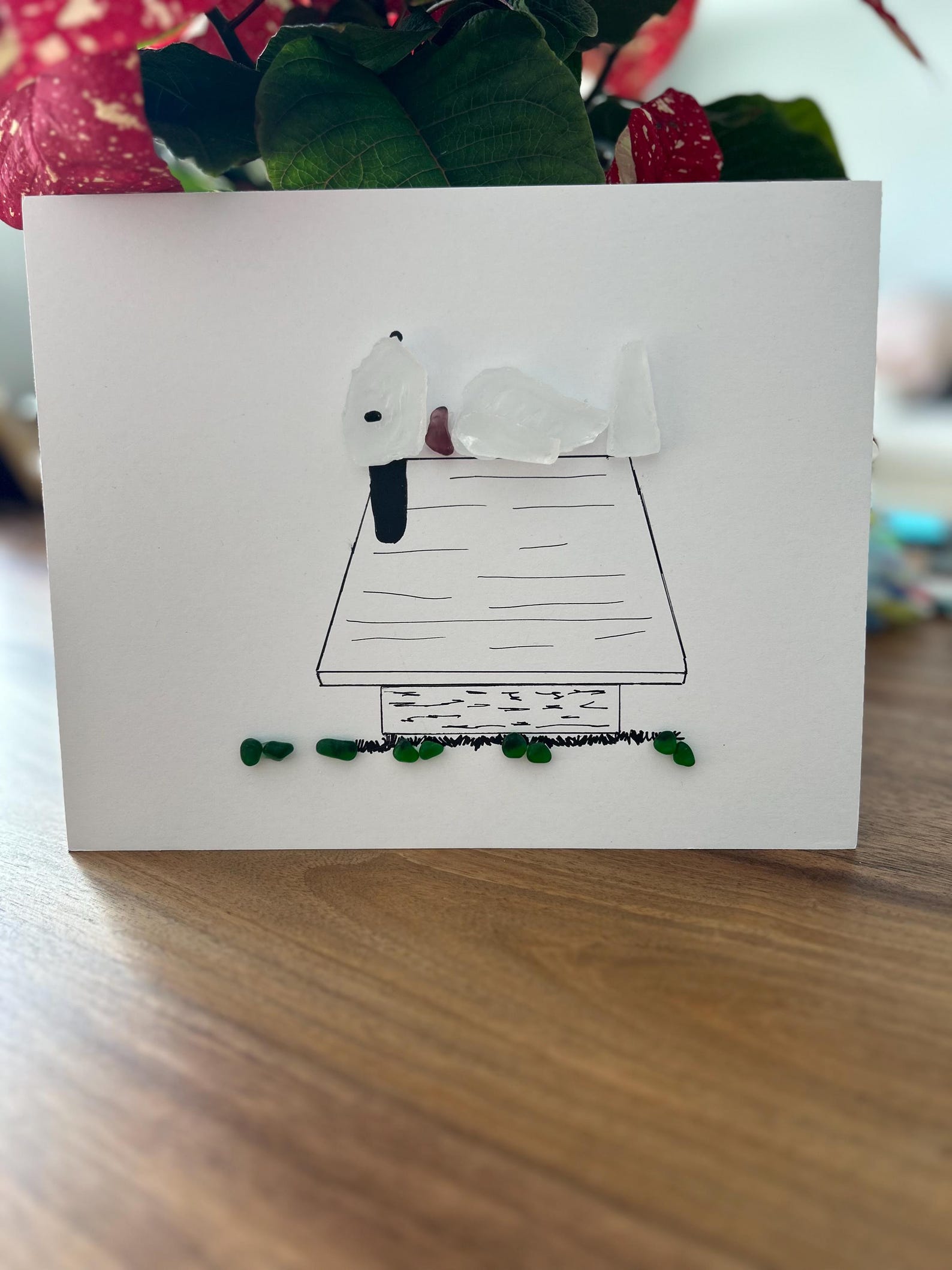 Sea Glass Snoopy Art – Shadow Box Frame (8x10) - Etsy
