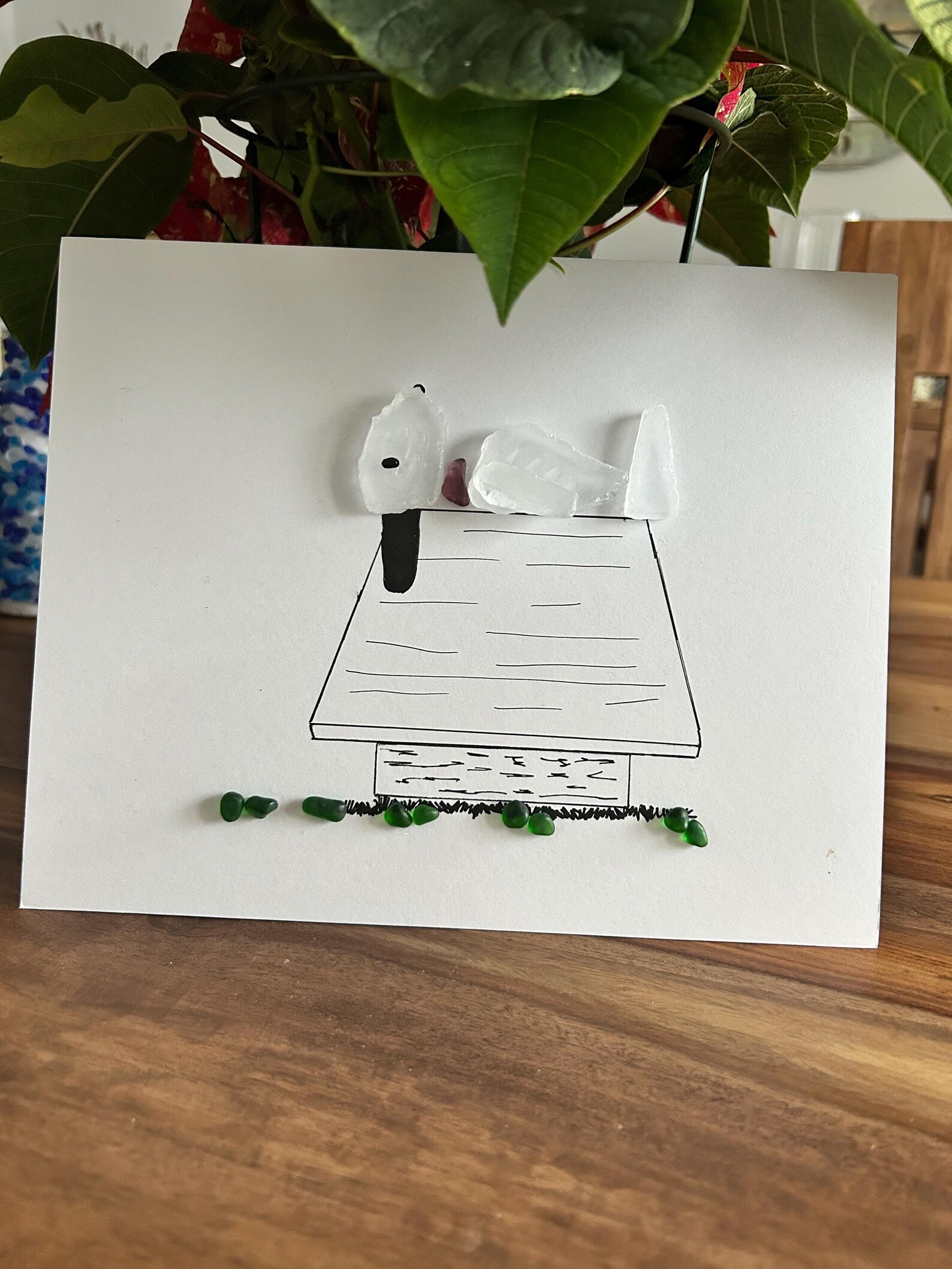 Sea Glass Snoopy Art – Shadow Box Frame (8x10) - Etsy