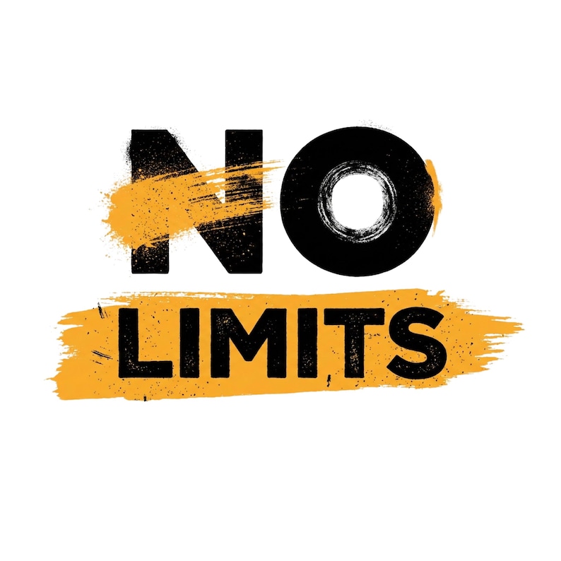 NO LIMITS Motivational Png, Urban Gritty Typography Design, Distressed ...