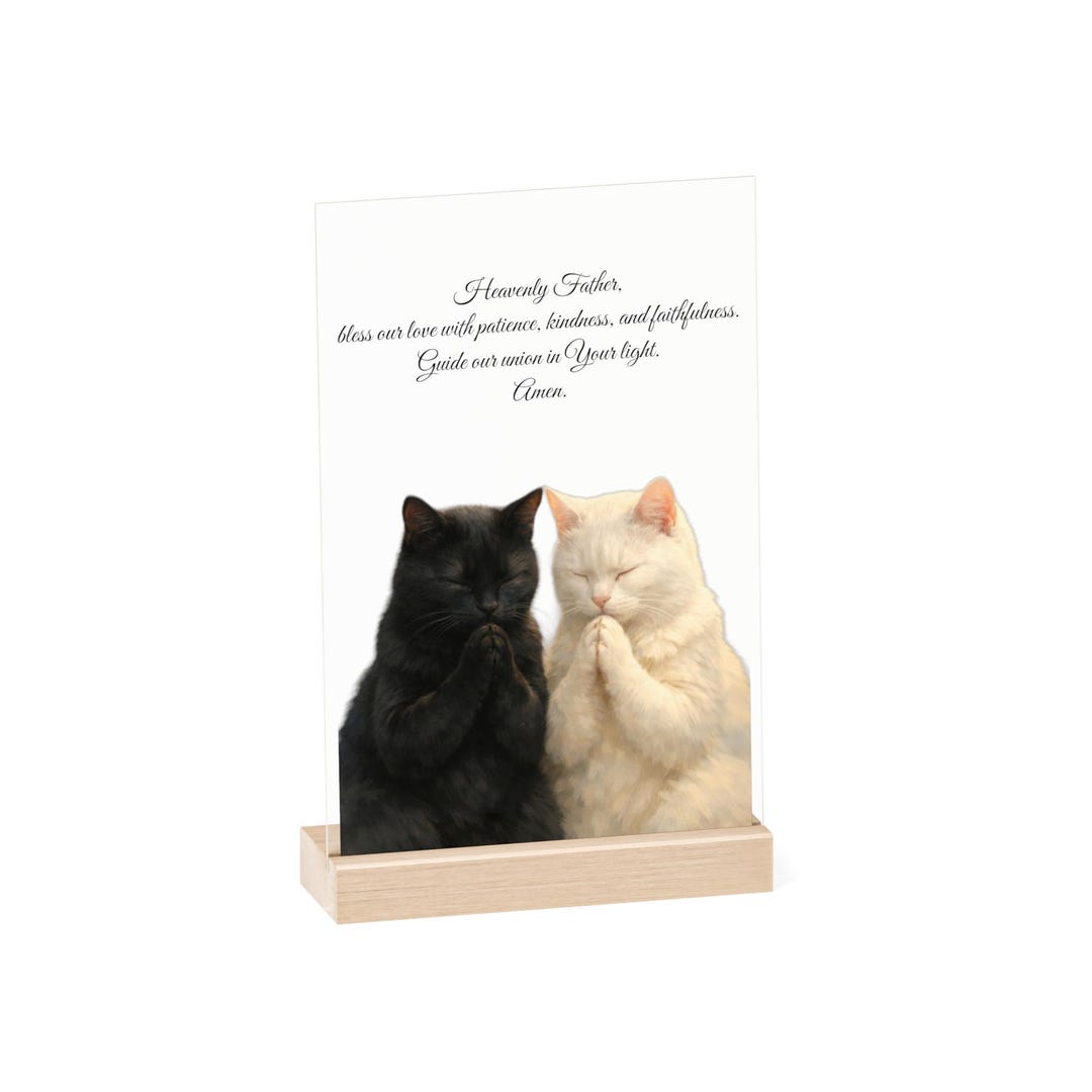 Praying Cats Prayer Acrylic Sign - Etsy