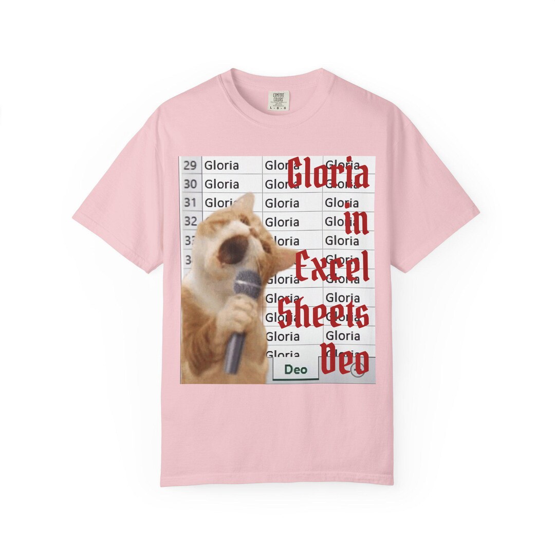 Gloria in Excel Sheets Deo T-shirt | Catholic Christian Choir Meme, Cat ...