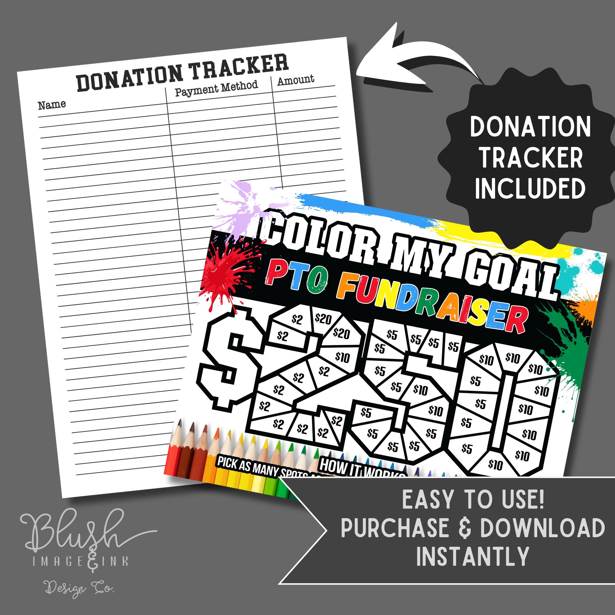 Fill My Board PTO Fundraiser Printable School Donation Tracker School ...