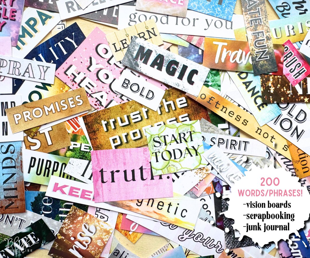 Printable Vision Board Kit Vision Board Quotes Printable Kit Curated ...