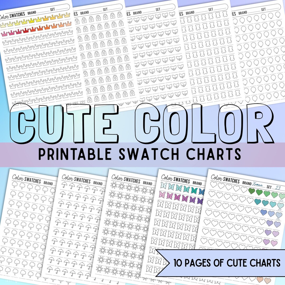 Color Swatch Chart Color Swatches Sheets Printable Color Swatch Charts ...