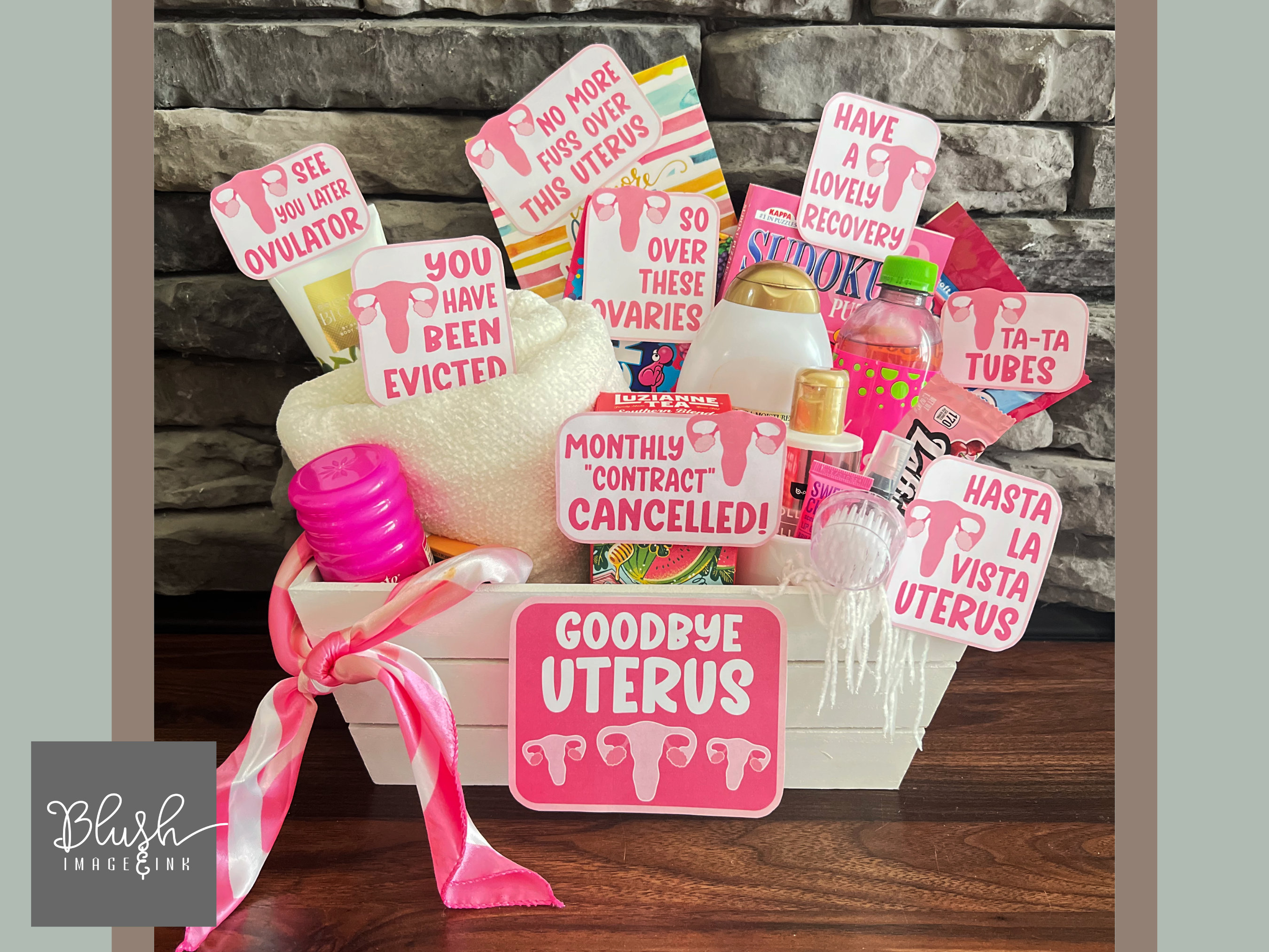 Hysterectomy Care Package Gift Funny Hysterectomy Gift Basket Printable ...