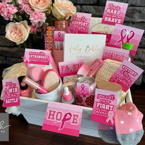 Breast Cancer Get Well Gift Box for Breast Cancer Care Package for Breast Cancer Printable ...