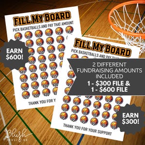 Printable Basketball Team Fundraiser Sheet Donation Tracker for Youth ...