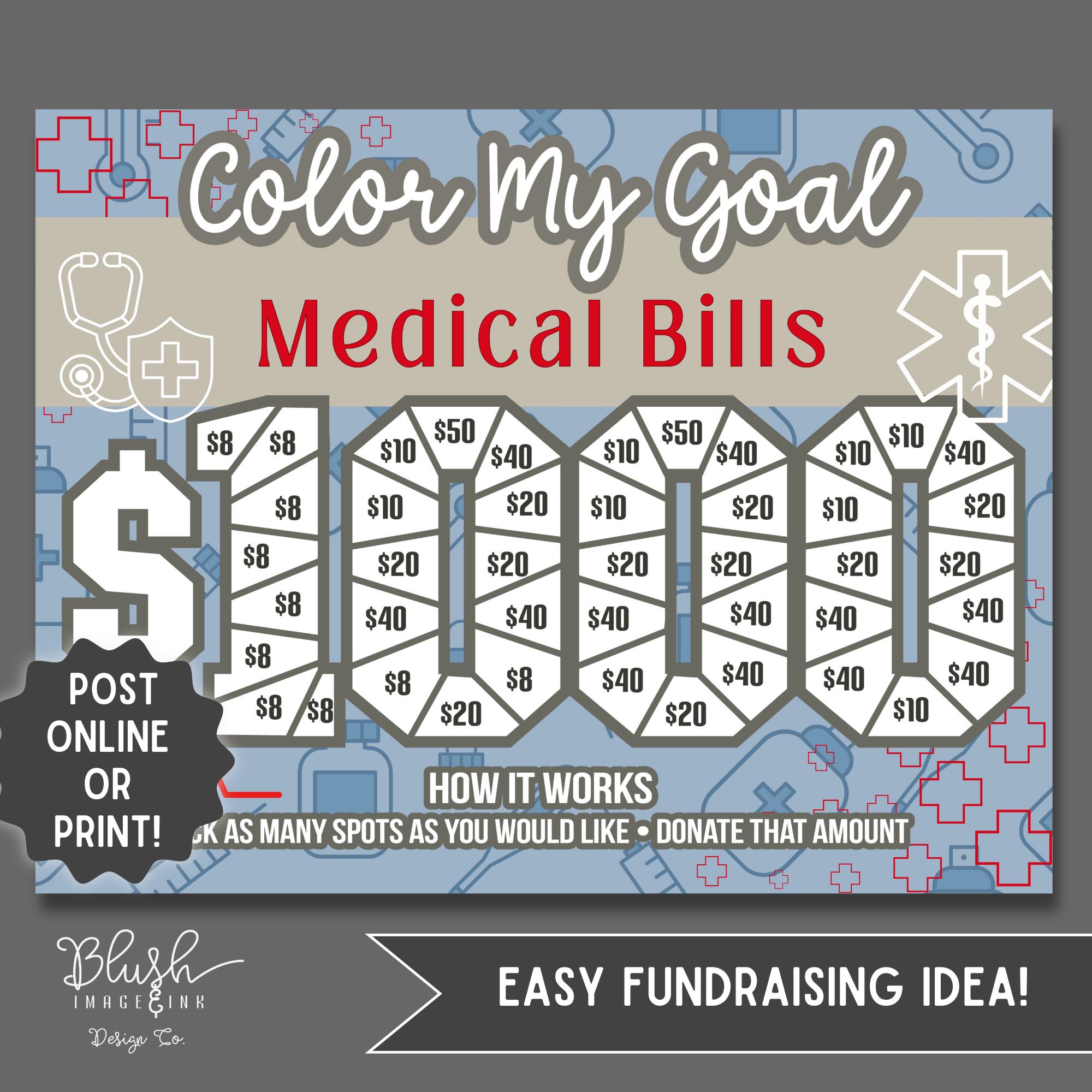 Medical Bills Fundraiser Help Raise Medical Funds Printable Fundraising ...