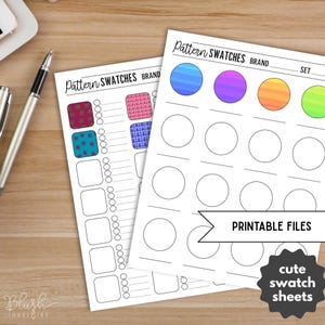 Coloring Practice Worksheets Printable Blank Color Swatch Chart Combo ...