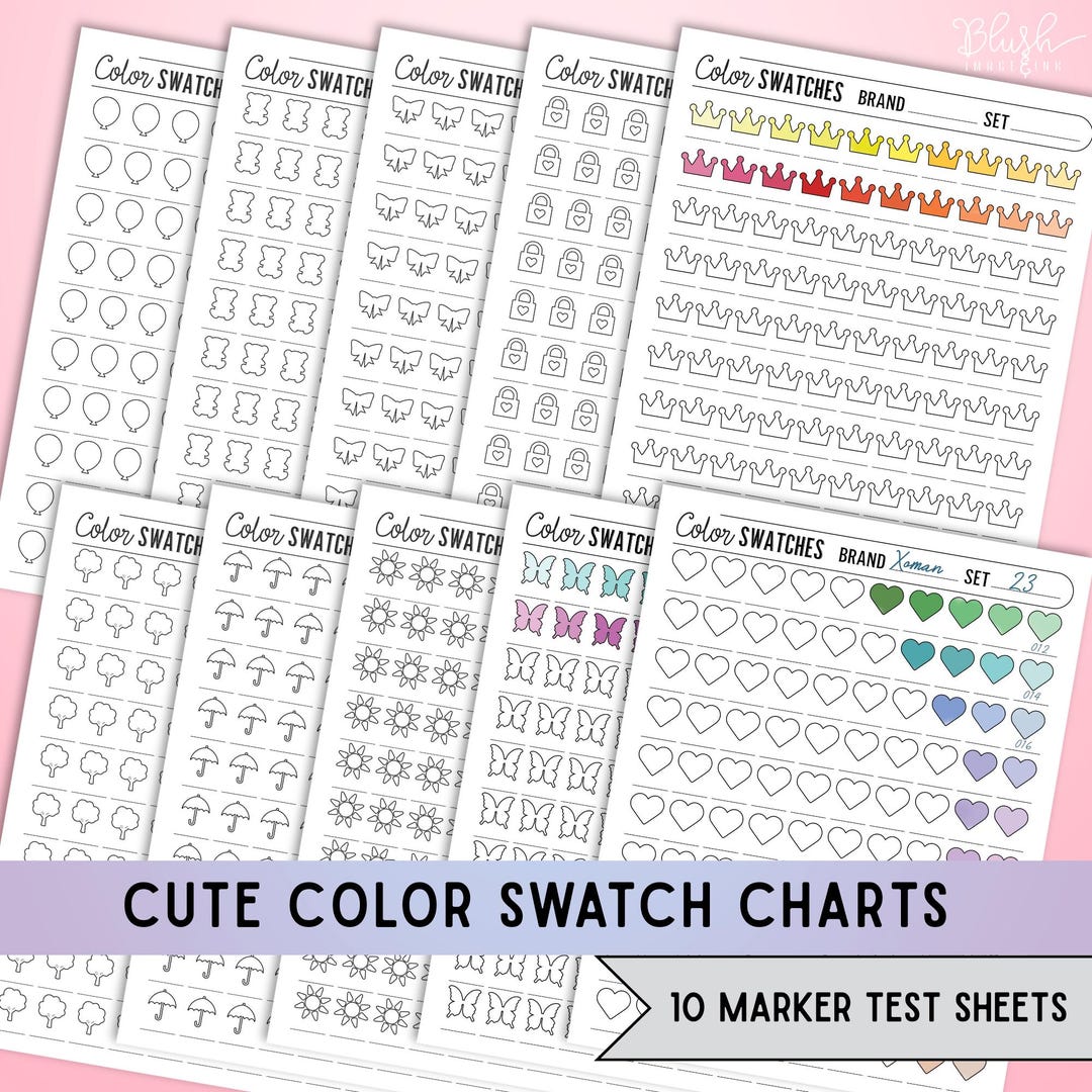 Color Swatch Chart Color Swatches Sheets Printable Color Swatch Charts ...
