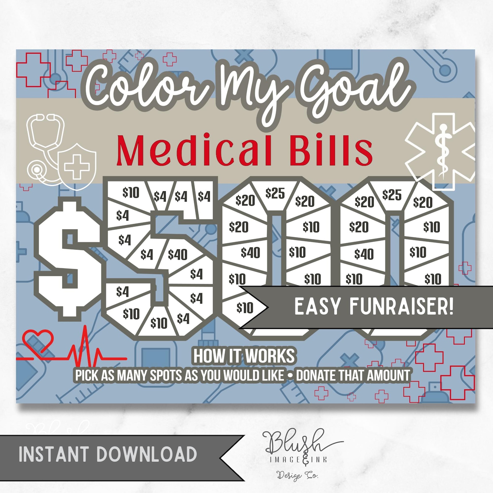Medical Bills Fundraiser Help Raise Medical Funds Printable Fundraising ...