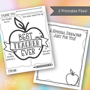 All About My Teacher Printable Teacher Appreciation Gift Kids Coloring ...
