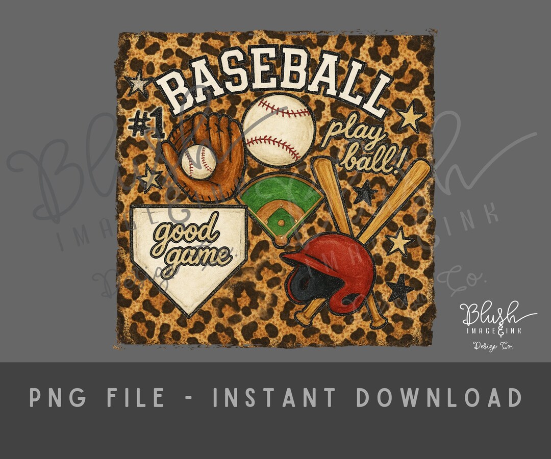 Leopard Baseball PNG Sublimation Baseball Cheetah Grunge Distressed ...