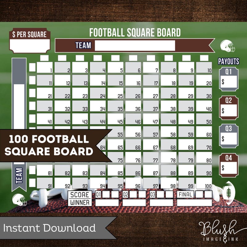 Super Bowl Square Boards - Etsy