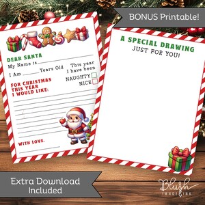 Printable Letter to Santa Christmas Letter to Santa Wish List Printable ...