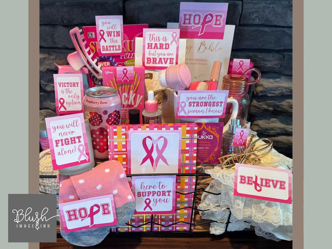 Gift Breast Cancer Basket Breast Cancer Get Well Gift Box Breast Cancer ...
