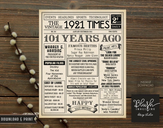 101 Birthday 101 Birthday Sign 101 Party 101st Birthday | Etsy