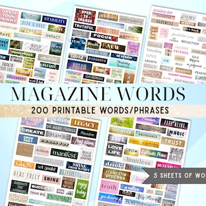 Printable Vision Board Kit Vision Board Quotes Printable Kit Curated ...