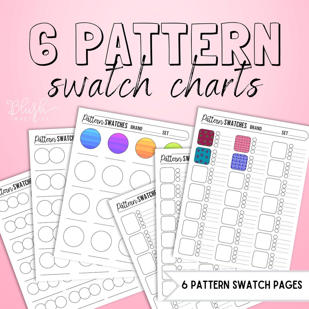 Coloring Practice Worksheets Pattern Swatch Sheets 6 Printable Pages ...