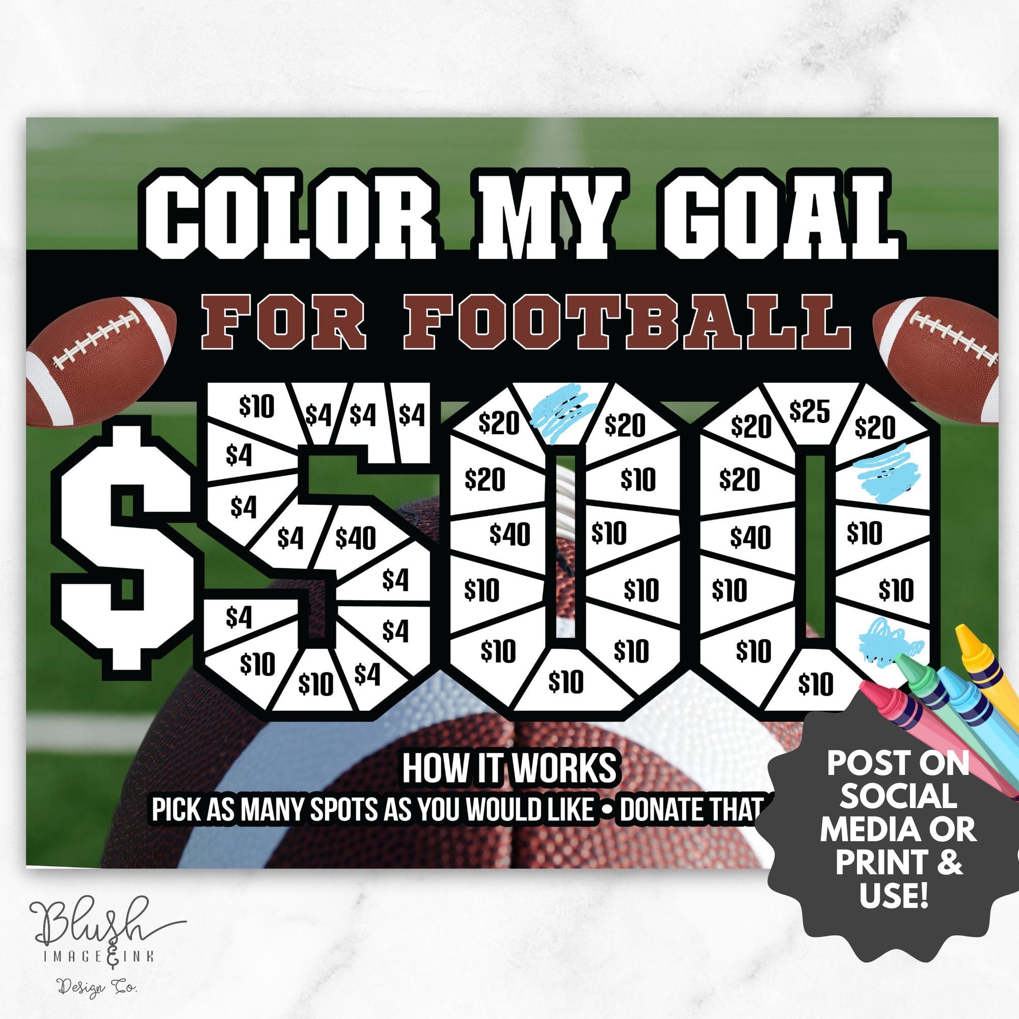 Editable Football Fundraiser Printable, Softball Template Instant ...