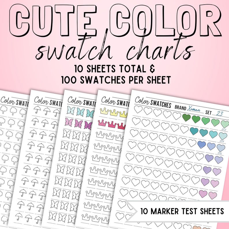 Color Swatch Chart Color Swatches Sheets Printable Color Swatch Charts ...