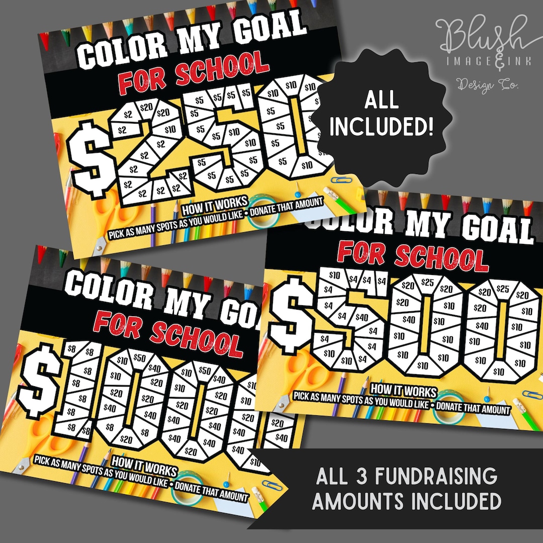 School Fundraiser Chart School PTO Donation Template PTA Fundraising ...