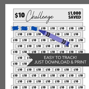 1k Savings Challenge 1k Saving Tracker 1000 Dollars Savings Tracker ...