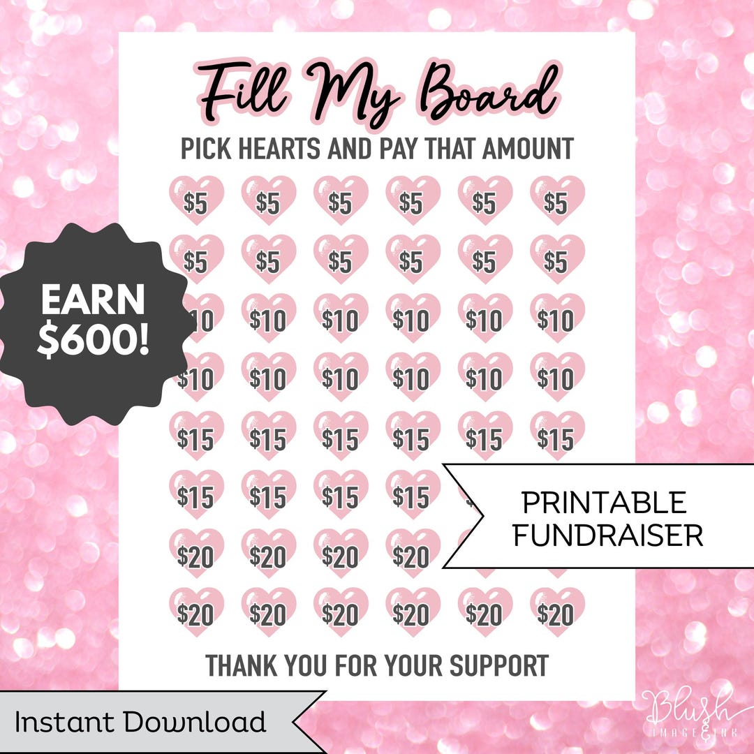 Fill My Fundraiser Printable Fundraising Ideas for Adoption Fundraiser ...