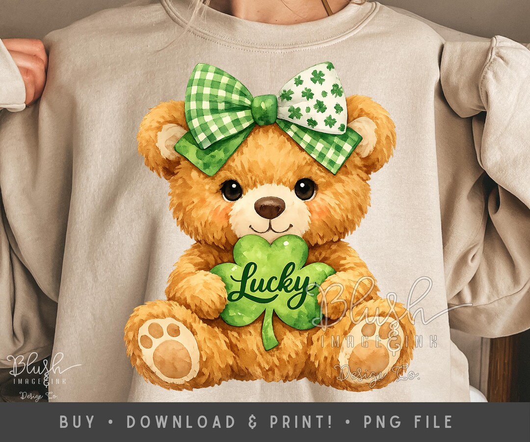 St Patricks Day Teddy Bear Png St Pattys Day Goodie Bag PNG Luck ...