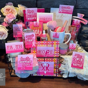 Breast Cancer Get Well Gift Box for Breast Cancer Care Package for Breast Cancer Printable ...